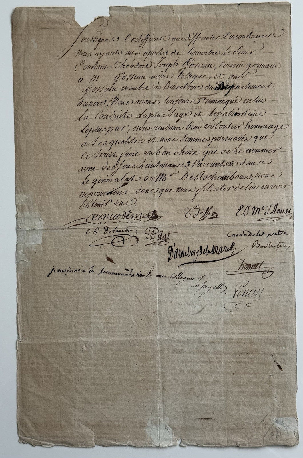 Fascinating French Revolutionary–era document Signed By Marquis De Laf ...