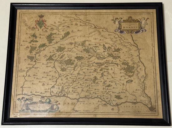 17th century map by Blaeu, Souverainete de Dombes – Signature Documents LLC